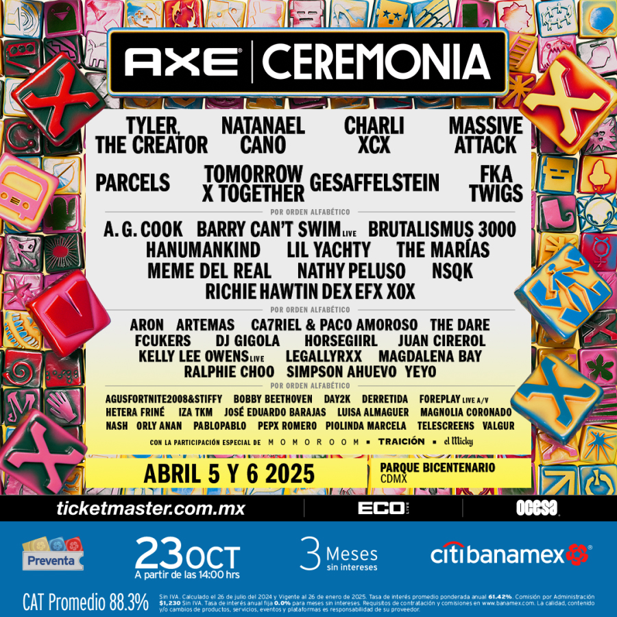 El AXE Ceremonia 2025 anunció su line up completo